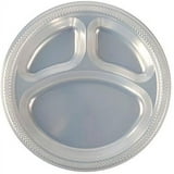 Walmart's Clear Large Dinner Divided Plastic Banquet Plates with ...