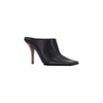 Alaïa Pointed Square Toe Leather Slippers With High Stiletto Heel Black ...