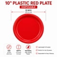 VeZee 10" Red Disposable Plastic Plates Microwave Safe | Party ...