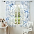 Blue Coastal Starfish Sheer Curtains for Living Room Bedroom, Seashells ...