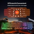 K521 Upgrade Rainbow LED Gaming Keyboard, 104 Keys Wired Mechanical ...