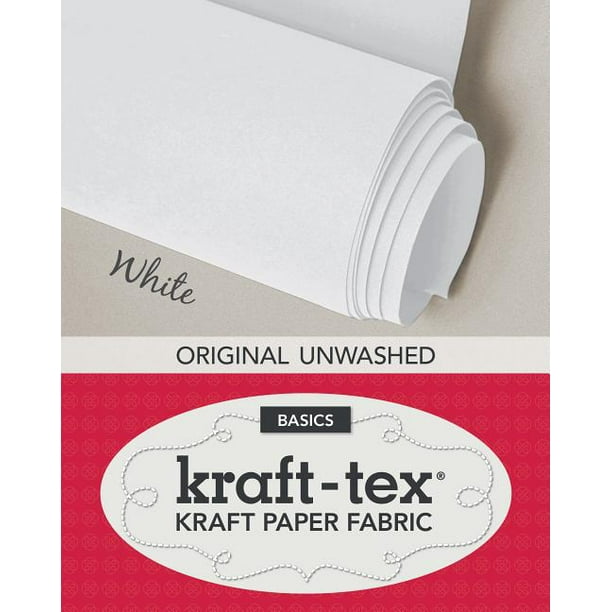 Kraft Tex Basics Kraft Tex White Original Unwashed Kraft Fabric Paper 19 X 15 Yard Roll