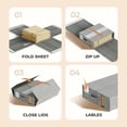 6 Pack Sheet Organizers and Storage Bags - King and Queen Size Foldable ...