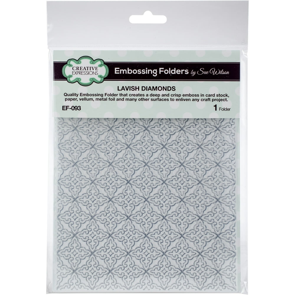 Creative Expressions Embossing Folder By Sue Wilson Lavish Diamonds ...