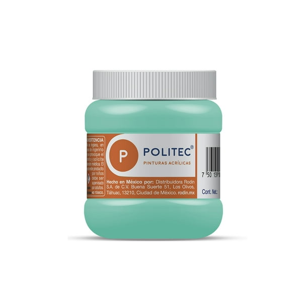 Pintura Acrílica POLITEC Verde Palido 250 ml | Bodega Aurrera en línea