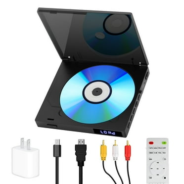 Mini DVD Player for TV Support 1080P with USB Input AV Cable Remote ...