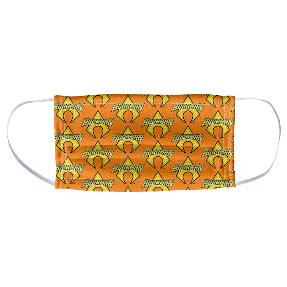 Aquaman Logo Pattern 1-Ply Reusable Face Mask Covering, Unisex ...