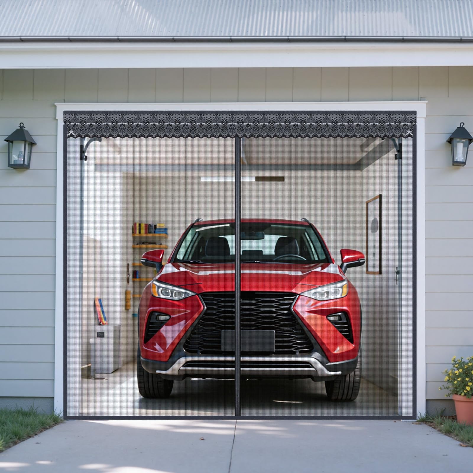 Click here for Fillis Sliding Garage Door Screen With Track & Mag... prices