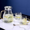Tehan Wheat Ears Glass Pitcher, 1600 ml Heat-Resistant Borosilicate ...