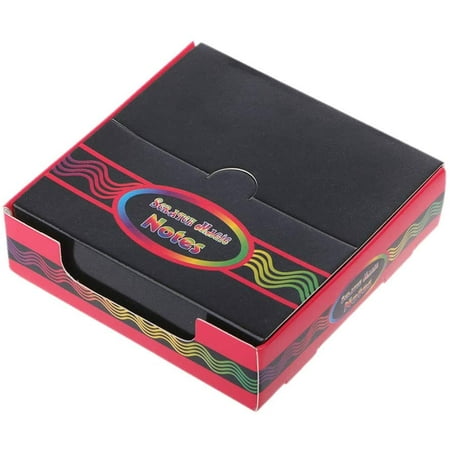 Scratch Art Mini Notes, 100 Pieces Rainbow Scratch Art Mini Notes with ...