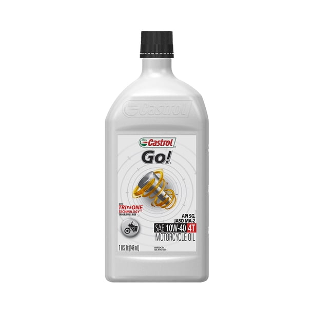 Castrol GO! 10W-40 Conventional Motorcycle Oil, 1 Quart - Walmart.com ...