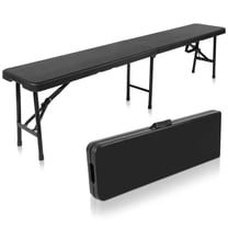 6ft Folding Bench 2 Pack, Plastic Folding Bench for Picnic Camping ...