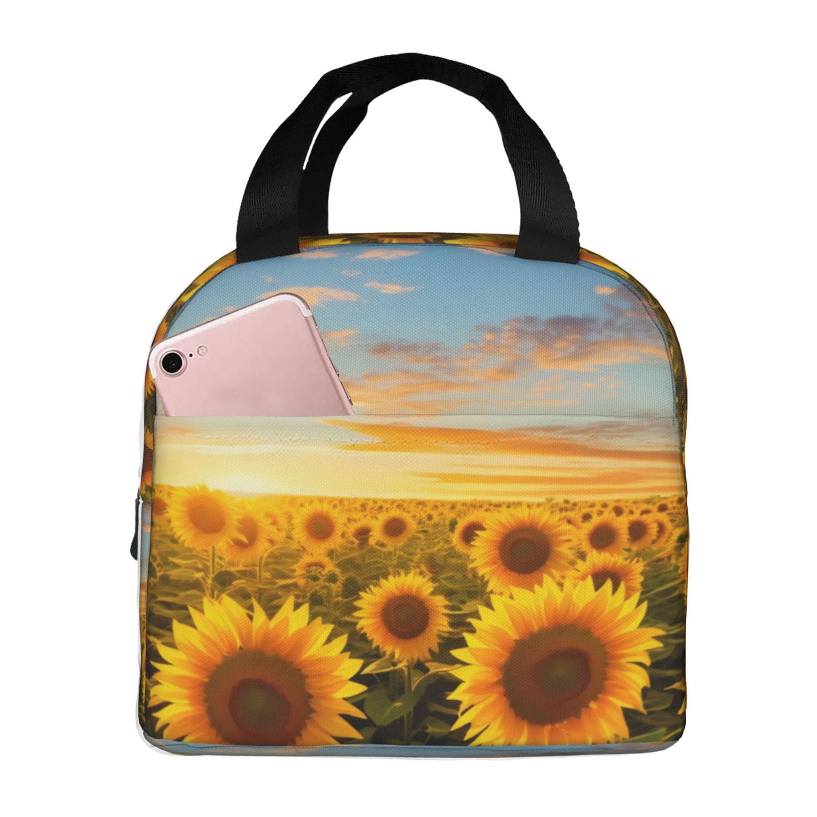 Balery Beautiful Golden Sunflower Field Bolsa de Almuerzo Aislada ...