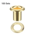Uxcell 8 x 4 x 7mm Copper Grommets Eyelets with Washers Chrome Plated ...
