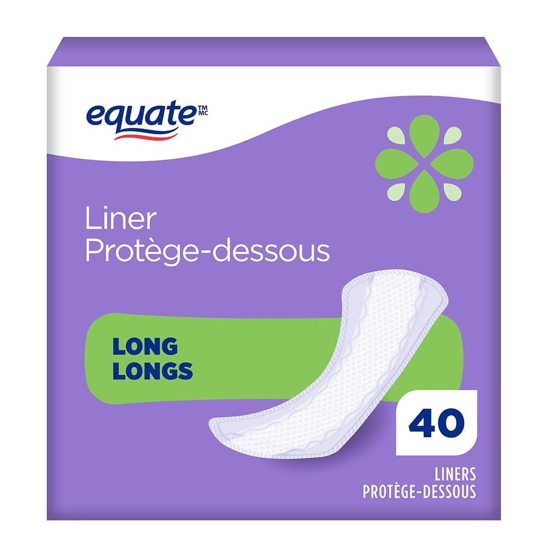 Equate Light Absorbency Long Pantiliner Unscented, 40 Count - Walmart.ca