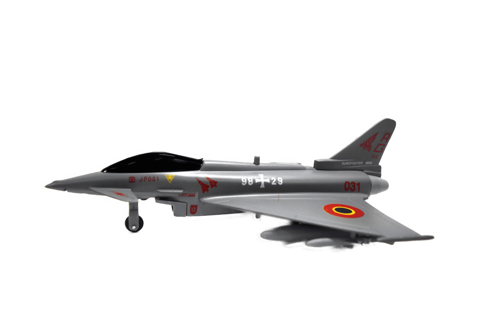 Silver Jet Fighter Cast Metal European Pulled Back Action TOY SJF ...