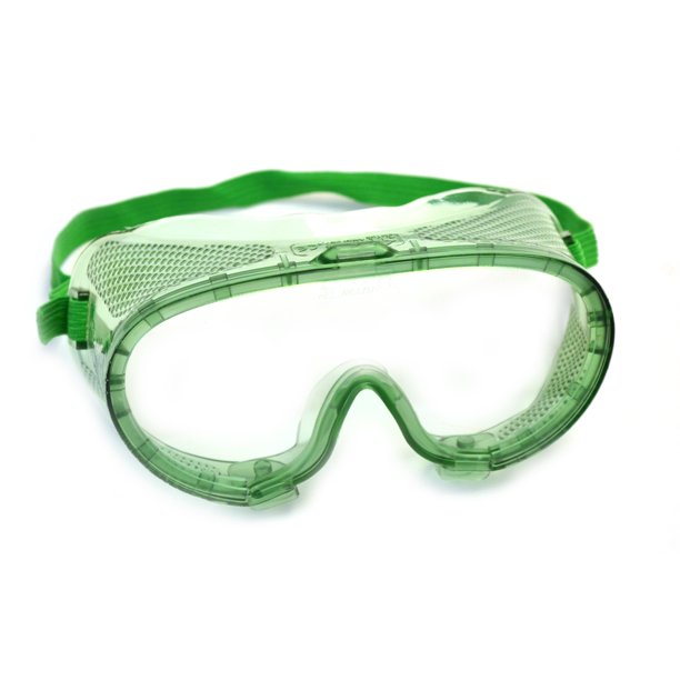 Eisco Labs Basic Green Safety Goggles - Vented with adjustable Elastic ...