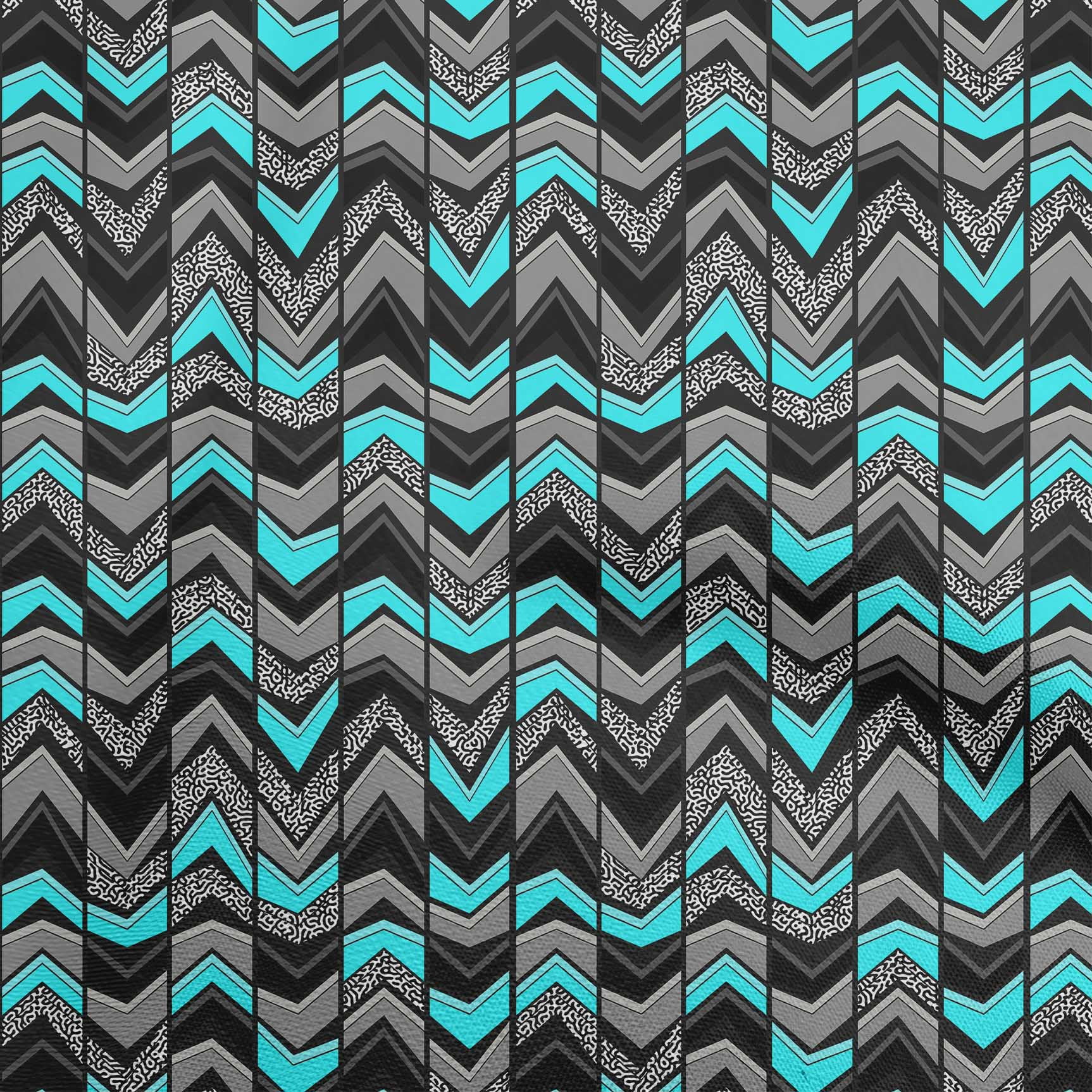 oneOone Silk Tabby Turquoise Blue Fabric Geometric Fabric For Sewing ...