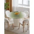 Abstract Green Gradient Round Fitted Tablecloth with Elastic Edge ...
