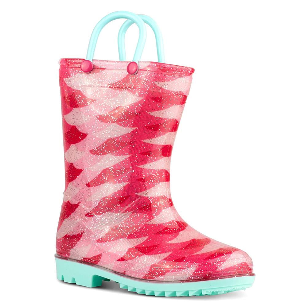 Lilly Of New York Girls 5-10 Toddler Pink Mermaid Rainboot (Pink 7 ...