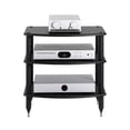 Pangea Audio Vulcan Three Shelf Audio Stereo Rack Media Stand Black ...