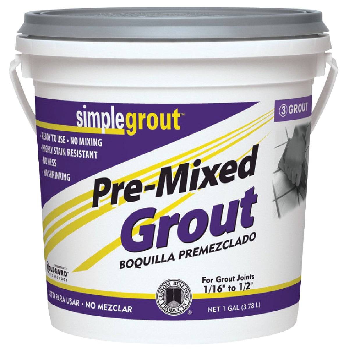 Custom Building Products Simplegrout Gallon Haystack Pre-Mixed Tile ...