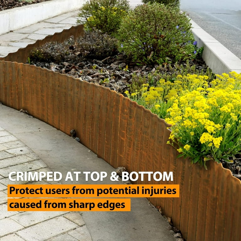 Landscaping With Rusted Corrugated Metal Corrugated Landscape Edging