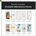 Alben Double Sided Standing Picture Frames, Bright White, 4x6 Inch, 10 ...
