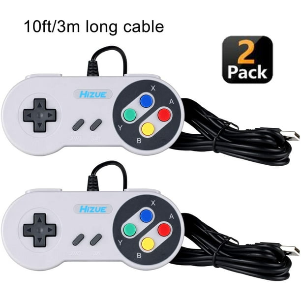 SAYDY Compatible USB SNES Controller Gamepads Joystick (2 Pack,10ft/3m ...