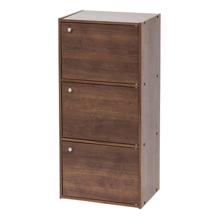 IRIS USA 3 Tier Small Storage Cabinet, Portable Storage Shelf Unit ...