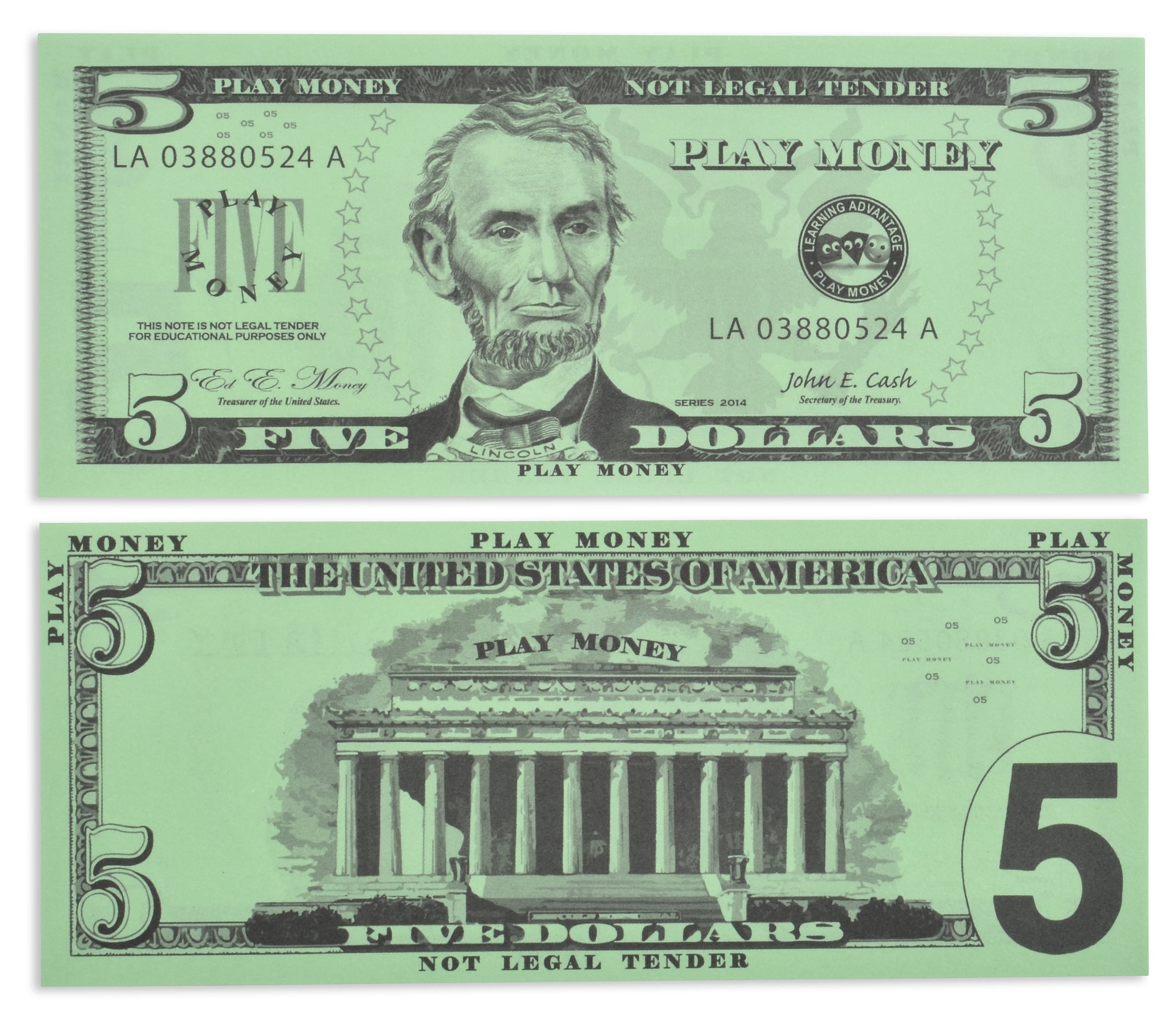 Five Dollar Bill Front And Back