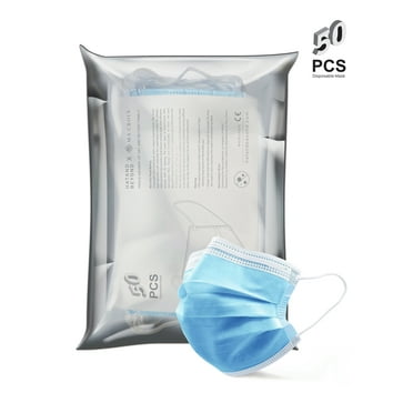 100 Disposable Face Masks, 3-ply Breathable Dust Protection Masks ...