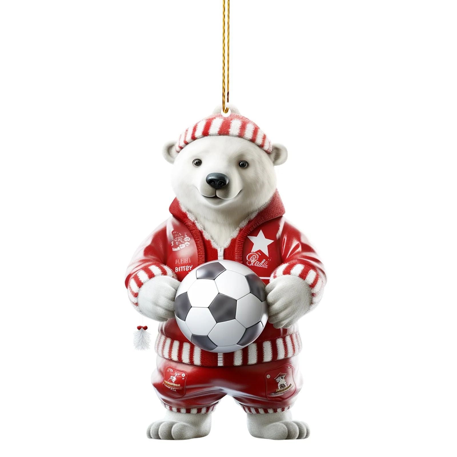 Click here for Hbbkvi Polar Bear Christmas Scene Hanging Ornament... prices