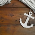 On the Surface Brown Wooden Anchor Shape, Wood Anchor Cutout Décor ...