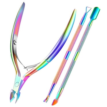 Cuticle Trimmer Scissors, Remover Anti Slip Silicone Handle, Nail Care ...