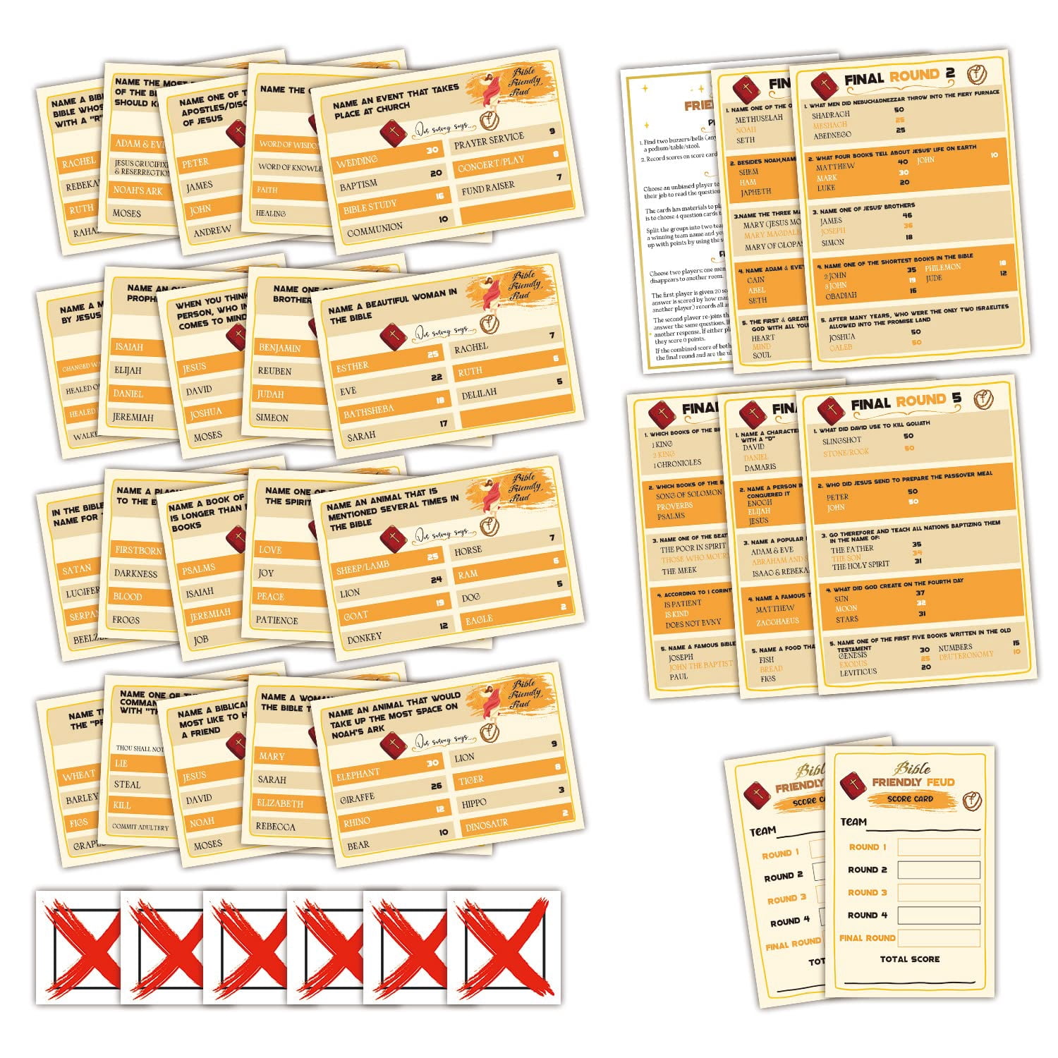 Juego Christian Bible Feud GNATV SJ03 con 20 tarjetas de preguntas ...