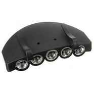 Bright 5 LED Clip on Hat Head Cap Light headlamp Flashlight - Walmart.com