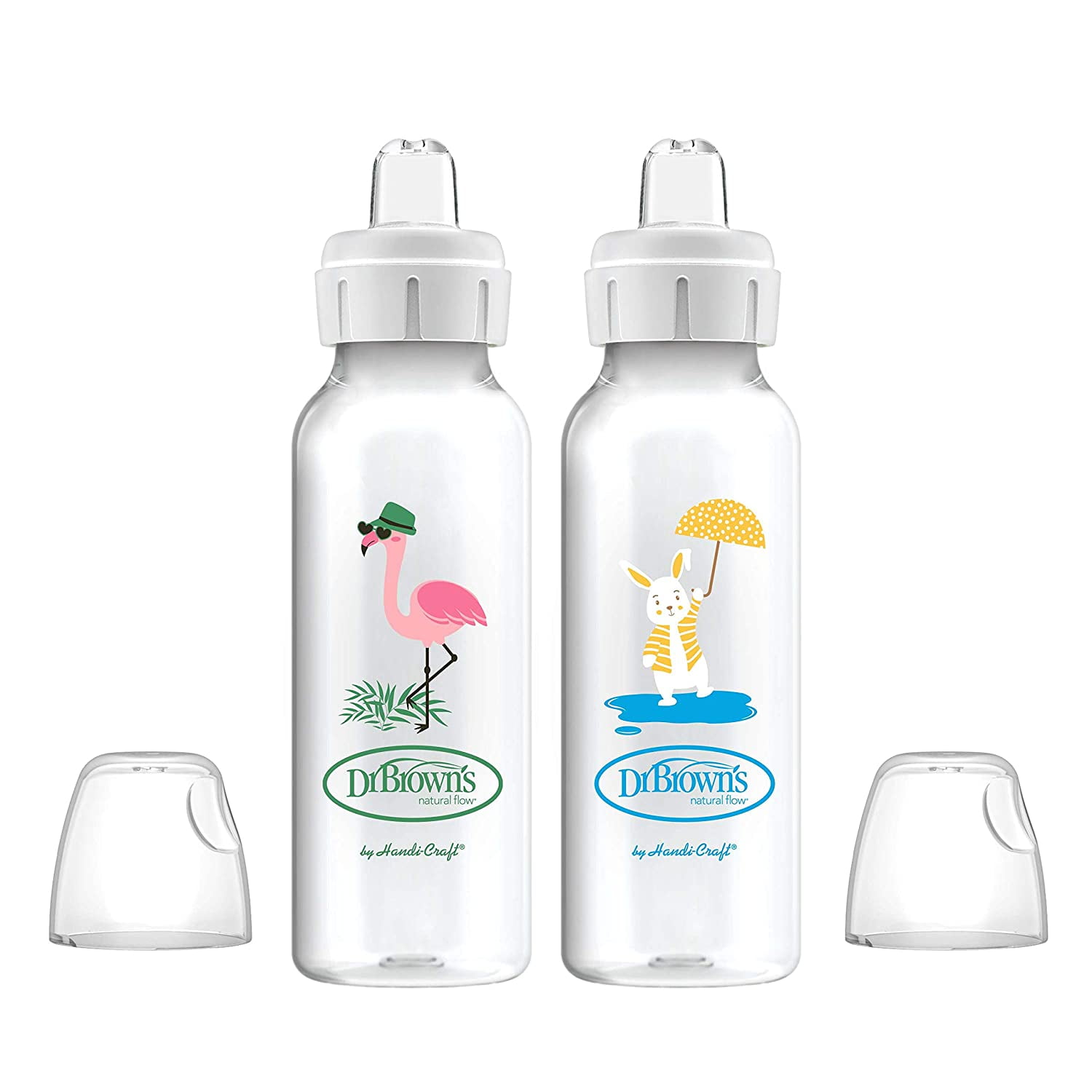 Dr. Brown’s® Milestones™ Narrow Sippy Bottle, 100% Silicone Soft Sippy ...