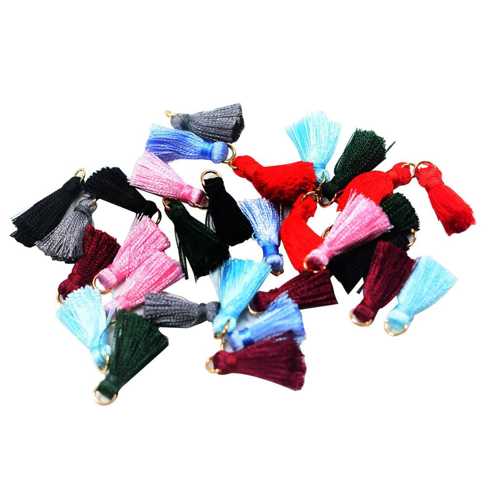 30 Pieces Silky Handmade Tiny( 23mm ) Soft Tassels, Mini Tassels ...