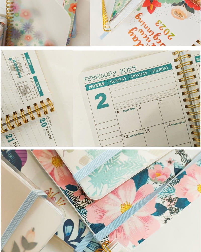 Buy XMNZMH 2023 Daily Calendar Planner Notebook Weekly Monthly Office ...