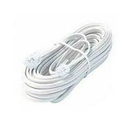 onn. 25ft. Telephone, Modem and Fax Line Cord, White, 100010004 ...
