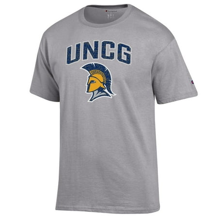 UNCG Greensboro Spartans Arched Logo Short Sleeve Tee (Medium) Grey ...