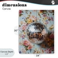 Stupell Industries Floral Disco Ball Reflection Canvas Wall Art, design ...