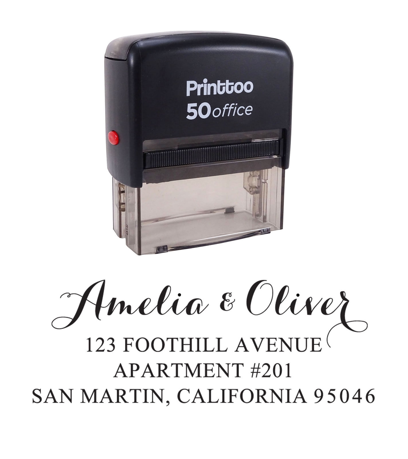 Printtoo Custom Return Address Self Inking Calligraphy Envelope Rubber ...