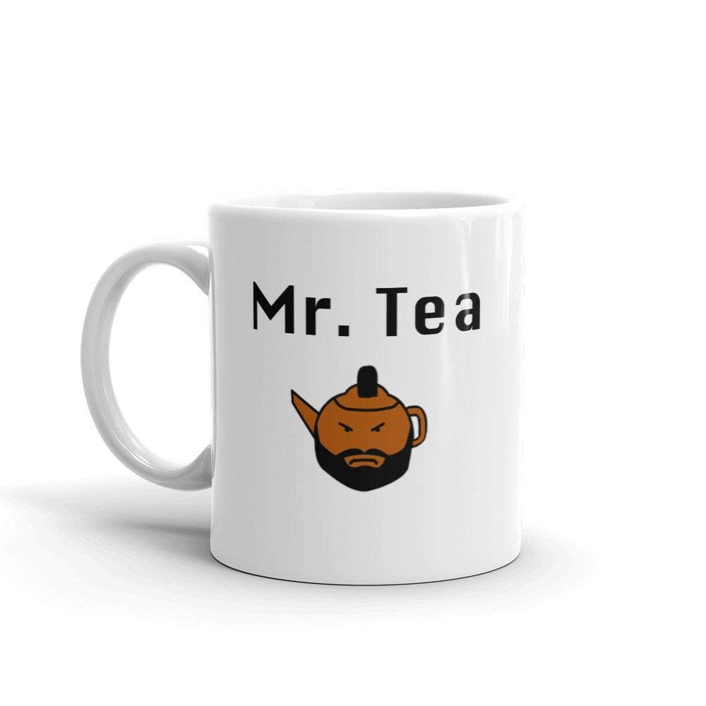 Mr. Tea Funny Novelty Humor 11oz White Ceramic Glass Coffee Tea Mug Cup ...