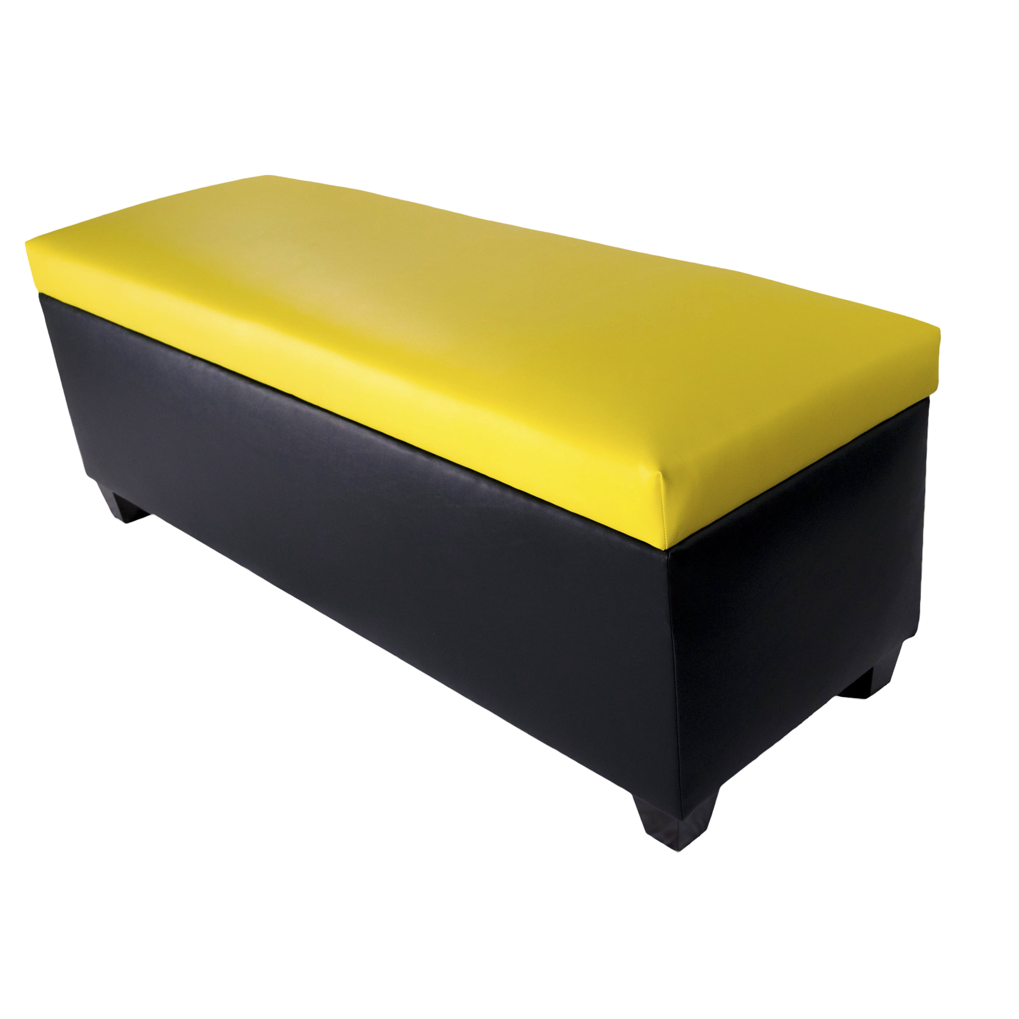 The Sole Secret Retro Black Vinyl Shoe Storage Bench - Walmart.com