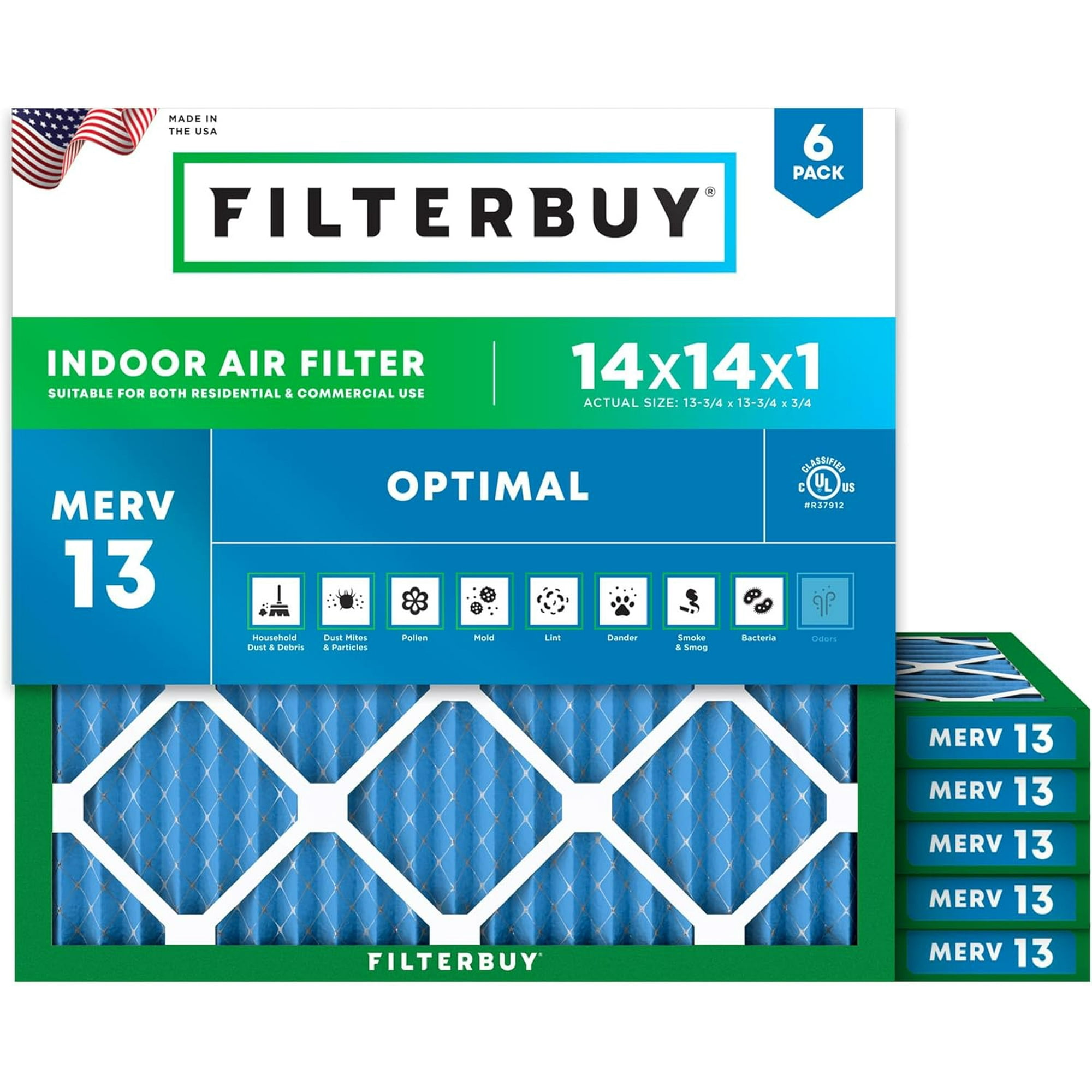 Click here for Filterbuy 14x14x1 Merv 13 (Mpr 1900) Health Defens... prices