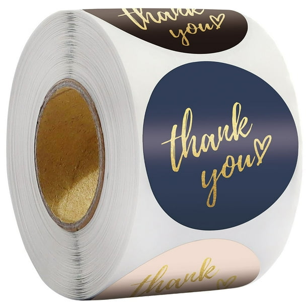 Thank You Stickers Roll | 500 Labels for Business, Packaging, Seal ...