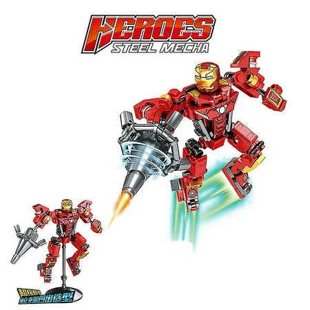 Super-heros Mini Iron Man Heavy Mech Armor Model Figures Building ...