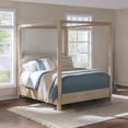 Solano 85-inch Eastern King Canopy Bed Weathered Mango - Walmart.com